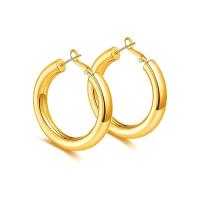 China 18K Big Gold Hoops Stainless Steel Engagement Large Silver Hoop Earrings for sale