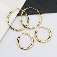 China 18K Big Gold Hoops Stainless Steel Engagement Large Silver Hoop Earrings for sale