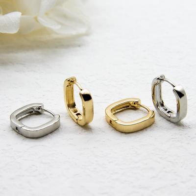 China Minimalist Ladies 18k Stainless Steel Earring Jewelry Square Geometric Shape Earrings for sale