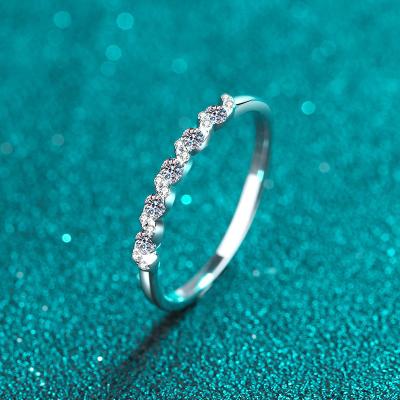 China Silver 925 Stainless Steel Ring Gold Moissanite Diamond Women Wedding Rings for sale