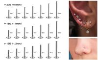 China G23 Titanium Screwless Barbell Earrings 20g/16g/18G Are Suitable For Lip Nails, Nasal Screen, Ear Concha, Ear Wheel, Cartilage, Earlobe, Medusa for sale