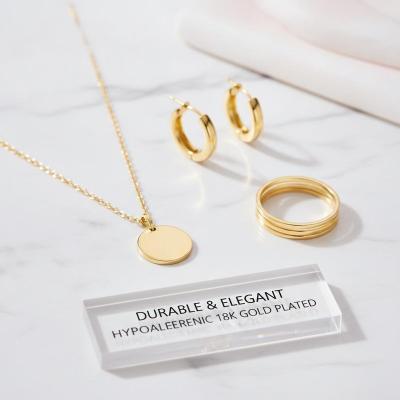 China Hypoallergenic 18k Gold Plated Stainless Steel Jewelry Durable and Elegant Pieces Ideal for Expanding Jewelry Product Lines for sale