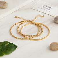 China Bracelets 18k Gold Plated Stainless Steel Jewelry Designed For Everyday Wear Elegant Durable Hypoallergenic Material for sale