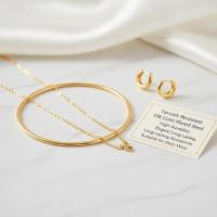 China Tarnish Resistant 18k Gold Plated Steel Jewelry High Durability Elegant Long Lasting Accessories Suitable for Daily Wear for sale
