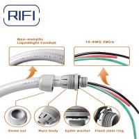 China Nonmetallic Weatherproof 2 Inch Pvc Conduit Liquid Tight Flexible Grey  UL for sale
