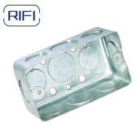 China 2x4 Square Steel Box One Gang Two Gang Electrical Conduit Fittings Outlet Box for sale