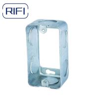 China 2x4 Square Steel Box One Gang Two Gang Electrical Conduit Fittings Outlet Box for sale