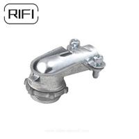 China 2 Inch Industrial Conduit Fittings Zinc Squeeze 90 Degree Connector for sale