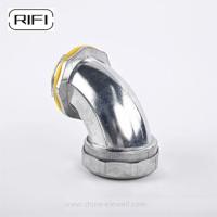 China 3 / 4 Inch Liquid Tight Conduit 90 Degree Zinc Connector For Bond Enclousure and Pipe for sale