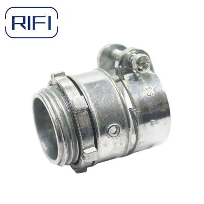 China Custom Straight Squeeze Connector Zinc BX-Flex 3 / 4 Inch Flex Conduit for sale