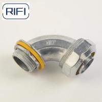 China Zinc Die Cast Liquid Tight Electrical Conduit Waterproof Angle 90 Degree Connector for sale