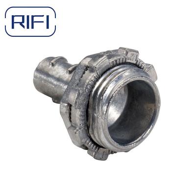 China ODM Flexible Conduit And Fittings Die Cast Zinc Conduit Screw In Connector for sale