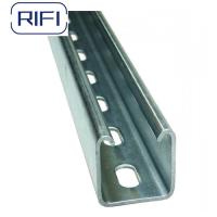 China Plain Strut Channel And Fittings Unistrut C Channel Slotted Channel Metal Strut for sale