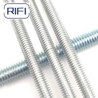 China DIN975 Low Carbon Steel Thread Rod Full Blue White Zinc 2 Meters 4.8 Grade for sale