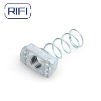 China Zinc Stainless Steel Spring Nuts Silver Electroplated Strut Channel Spring Nut for sale