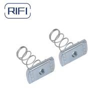 China Zinc Stainless Steel Spring Nuts Silver Electroplated Strut Channel Spring Nut for sale