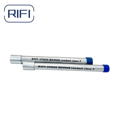 China 25mm Class 4 Galvanised Conduit Electrical British Standard With Coupling for sale