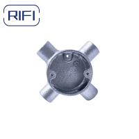 China GI Circular Junction Box 4 Way Malleable Iron Electrical Metal Enclosure Box for sale