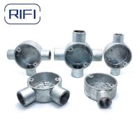 China GI Circular Junction Box 4 Way Malleable Iron Electrical Metal Enclosure Box for sale