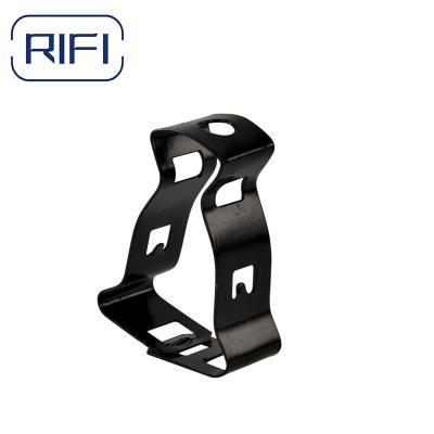 China Black 20mm Conduit Clips 1/2 Conduit Fittings Abrazadera Metal Negra Eclipsable for sale