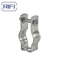 China Black 20mm Conduit Clips 1/2 Conduit Fittings Abrazadera Metal Negra Eclipsable for sale