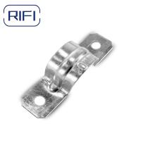China Black 20mm Conduit Clips 1/2 Conduit Fittings Abrazadera Metal Negra Eclipsable for sale