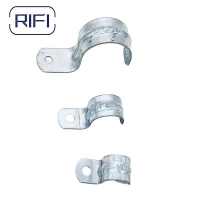 China 3 / 4 Inch EMT One Hole Cinduit Straps Electro Galvanized For Electrical Conduit for sale