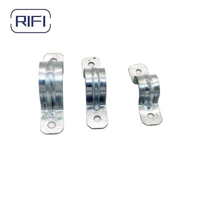China Hot DIP Galvanized EMT  2 Hole Conduit Strap Electrical Electro Galvanized for sale