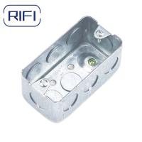 China Utility Rectangle Steel Electrical Junction Box With Raised Grounding Screw for sale