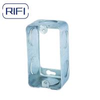 China Utility Rectangle Steel Electrical Junction Box With Raised Grounding Screw for sale