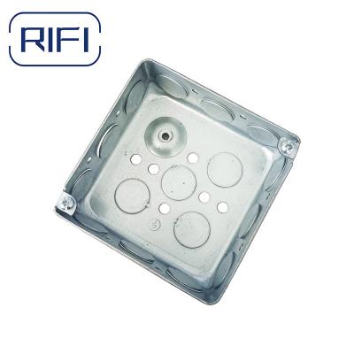 China OEM 5x5 Electrical Conduit Boxes Square 2 Gang Metal Electrical Box for sale