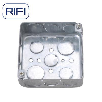 China 1.2mm Electrical Conduit Boxes Metal Wall Double Gang Conduit Box for sale