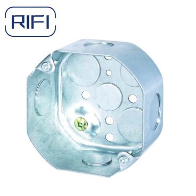 China Caja Octagonal Custom Electrical Junction Boxes With Raised Ground Screw for sale