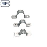 China Two Hole EMT Conduit Straps 1 / 2 Inch For Electrical Metallic Tubing for sale