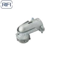 China 2 Inch Industrial Conduit Fittings Zinc Squeeze 90 Degree Connector for sale