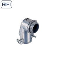 China 2 Inch Industrial Conduit Fittings Zinc Squeeze 90 Degree Connector for sale