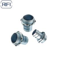 China Flexible Metal 1 Inch Conduit Fittings Zinc Screw In Connector for sale