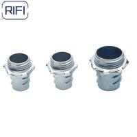 China Flexible Metal 1 Inch Conduit Fittings Zinc Screw In Connector for sale