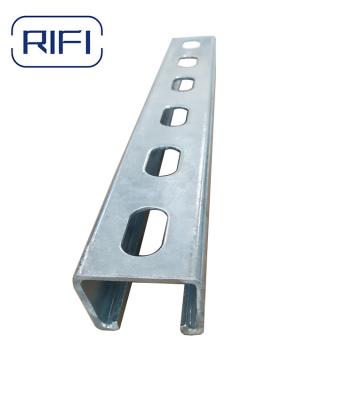China 1.5mm 41 41 Channel Bar Unistrut Slotted 1 5/8 12 Gauge Metal Strut Channel for sale