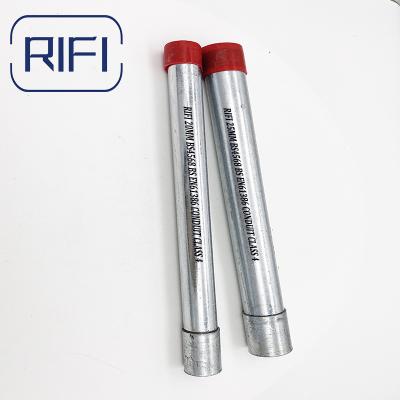China 25mm BS EN61386 Class 4 Gi Conduit Pipe Wiring Tube Rigid Metal Conduit for sale