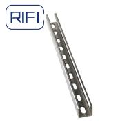 China Wall Mount Stainless Steel Unistrut Slotted Strut Channel  With 0.8mm-3mm Thickness for sale