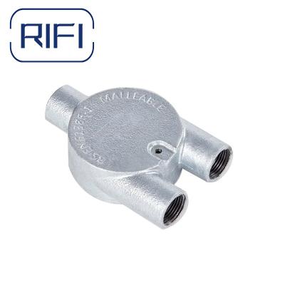 China 20mm 25mm Circular Junction Box Electrical Box For Latest Material Malleable Iron for sale