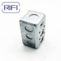 China Galvanized Steel 1 Gang Electrical Conduit Boxes Square Shape for sale