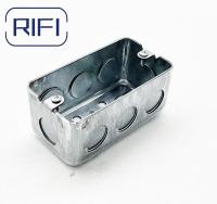 China Galvanized Steel 1 Gang Electrical Conduit Boxes Square Shape for sale