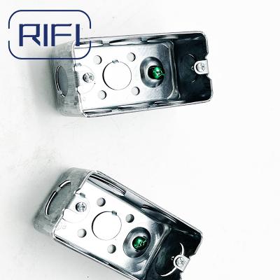 China Galvanized Steel 1 Gang Electrical Conduit Boxes Square Shape for sale