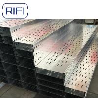 China Rectangular Steel Aluminm Frp Electrical Cable Tray 1 Meter To 6 Meter For Cable Organization for sale