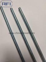 China RIFI Zinc Plated Threaded Rod DIN 975 Class 4.6  DIN976 Class 4.8 40 Degree 60 Degree M6 M8 M10 M12 for sale