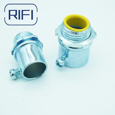 China EMT Connector Set Screw Type NPT thread to box For Professional Electrical Installations for sale