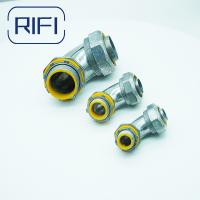 China Liquid Tight Conduit To Box Or Enclosure Flexible Conduits  Connector with Yellow Or Blue for sale