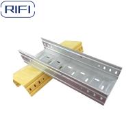 China Outdoor Steel 300mm Hot-dipped Galvanized Rustproof Slotted Cable Tray Coated With Complete Groove Type Specifications for sale